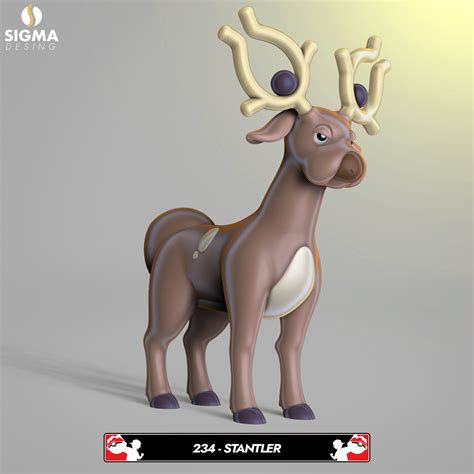3d File 234 Stantler 🐉 ・3d Print Design To Download・cults