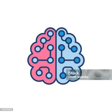 인공 지능 두뇌 벡터 컬러 아이콘 Ai 현대 기호 개념에 대한 스톡 벡터 아트 및 기타 이미지 개념 깊은 뇌 Istock