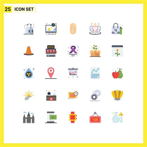 25 Universal Flat Colors Set For Web And Mobile Applications Bag Marketing Biometric Group