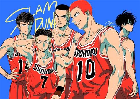Shohoku Team Slam Dunk Sports Anime Japanese Animation