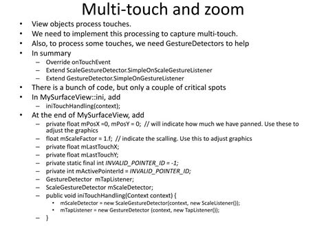 Ppt Graphics With Canvas Surfaceview And Multitouch Processing