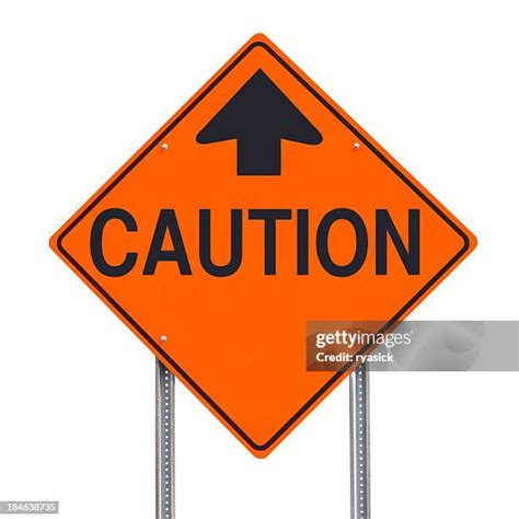 Caution Sign On White Photos And Premium High Res Pictures Getty Images