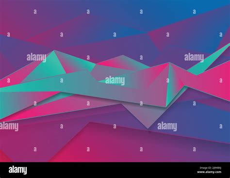 Colorful Abstract Neon Polygonal Tech Background Vector Digital