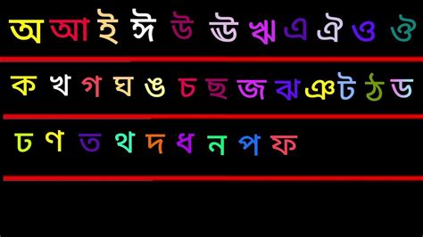 Barnamala Sarabarno O Banjonborno স্বরবর্ণ ও ব্যাঞ্জনবর্ণ অ আ ক খ অ থেকে ৺ পর্যন্ত Youtube