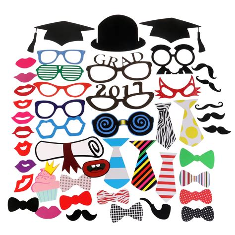 43pcs Graduation Party Phtoto Booth Props 2017 Graduation Parity