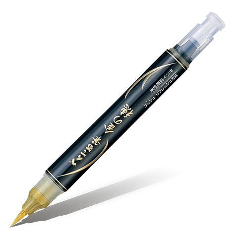 Маркер-кисть с подкачкой чернил Pentel 1-10 мм, цвет золото, в блистере ...