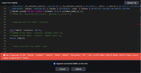에 Mysql Import하기