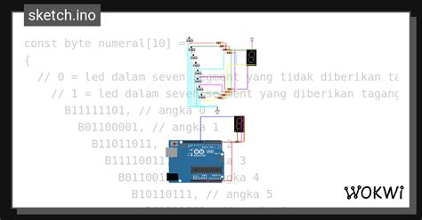 Seven Segmen Wokwi Esp32 Stm32 Arduino Simulator