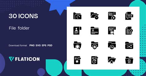 File folder Icon Pack | 30 .SVG Icons