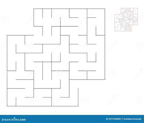 square maze logic game with labyrinths maze game stock vector