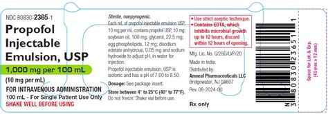 Propofol Package Insert