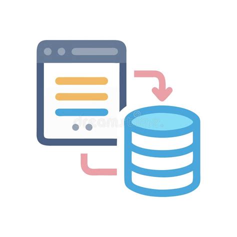 Innovative Stored Procedure Design Icon Stock Illustration