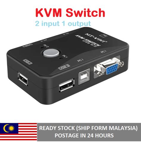 Usb20 Kvm Switch Switcher 2port Vga Splitter Splitter Box Vga Kvm