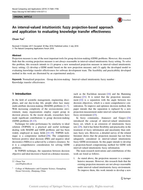 An Interval Valued Intuitionistic Fuzzy Projection Based Approach And Application To Evaluating