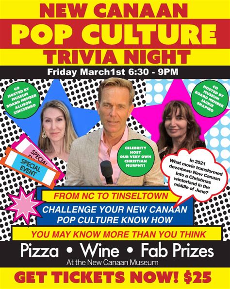 Pop Culture Trivia Night New Canaan Museum And Historical Society