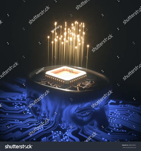 3d Illustration Microprocessor Head Concept Artificial Stock Illustration 608920961 3d Illustration Microprocessor Head Concept Artificial Stock Illustration 608920961