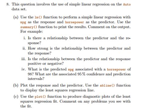 Solved 3 Linear Regression Ii For A Fixed Value Of Iq And