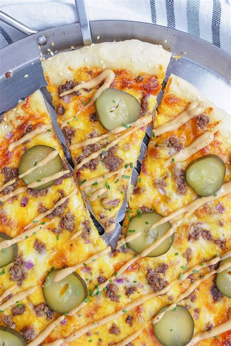 Cheeseburger Pizza Couple In The Kitchen