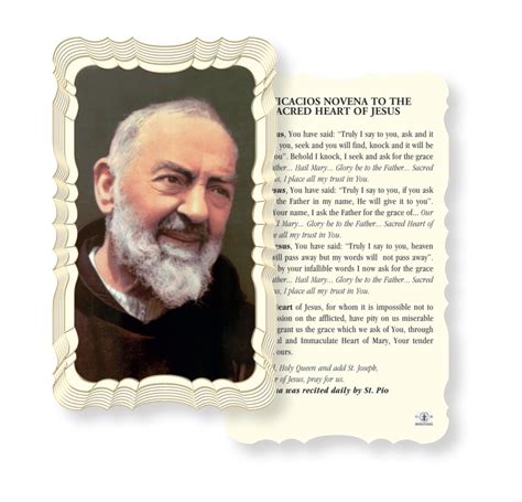 Padre Pio Efficacios Novena To The Sacred Heart Of Jesus Embossed