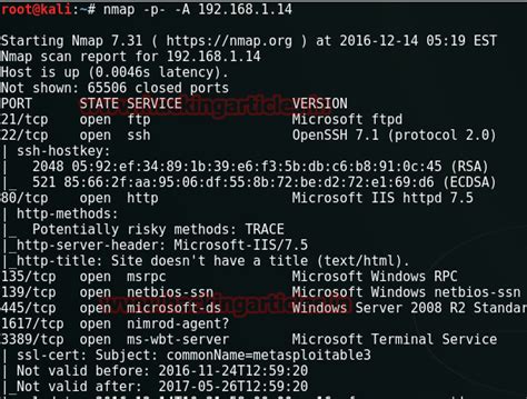 Perform Dos Attack On Metasploitable 3 Hacking Articles