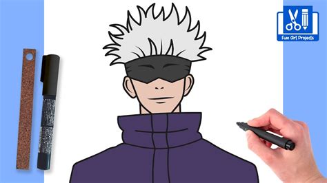How To Draw Satoru Gojo Jujutsu Kaisen Anime Drawing Easy Step By