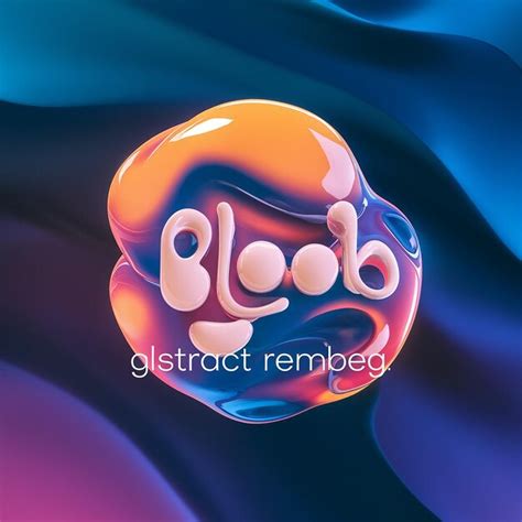 Premium Photo Single Abstract Blob With The Title Written In A Small Font Beneath It