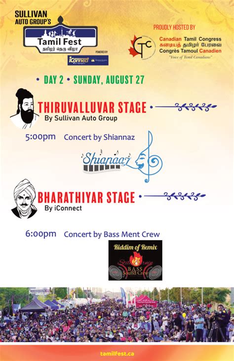 Program Schedule Tamil Fest