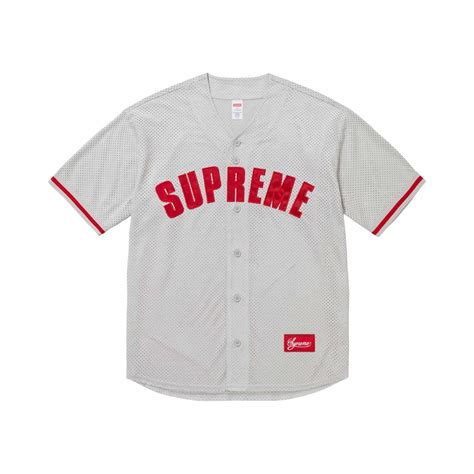 슈프림 울트라스웨이드 메쉬 베이스볼 저지 그레이 24ss Supreme Kream