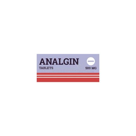 Packaging Of Analgin Tablets Vector Illustration For Pain Relief Stock
