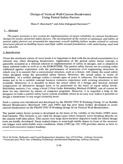 Pdf Design Of Vertical Wall Caisson Breakwaters Dokumen Tips