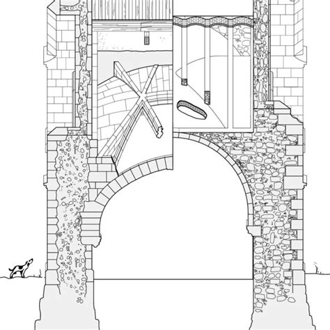 Constructive Axonometric View Of The Galleries Left 16 Th Century