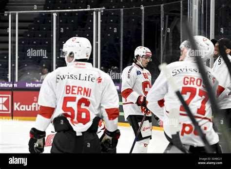 Nicolas Baechler C Of Team Switzerland Leaves The Ice After Major Penalty During The Euro