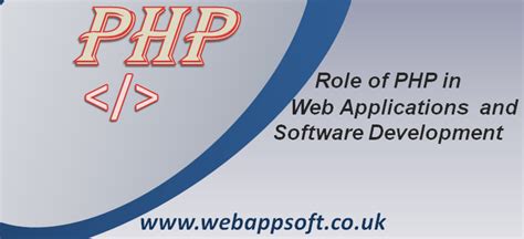 Role Of PHP In Web Applications And Software Development WebAppSoft
