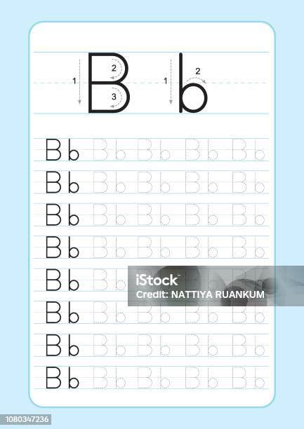 Abc 알파벳 문자 추적 워크시트 알파벳 문자로입니다 유치원에 대 한 기본 쓰기 연습 아이 A4 용지 벡터 인쇄 준비 0명에