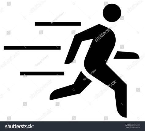 Fast Running Man Icon Stock Vector Royalty Free Shutterstock