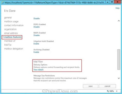 Configure Email Forwarding For A Mailbox