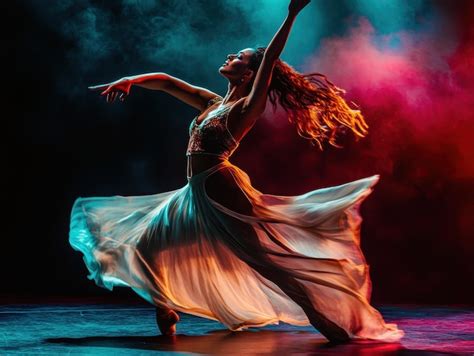 dancer expressing emotions through movement and music premium ai