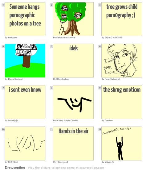 Someone Hangs Pornographic Photos On A Tree Drawception