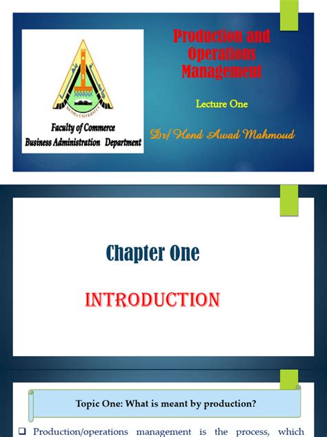 lecture one pdf inventory mass production