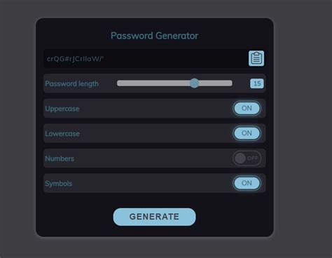 Password Generator Javascript By Gxg Codester
