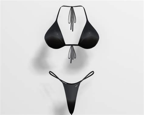 Second Life Marketplace La Muerta Black Leather Bikini Belleza Gen