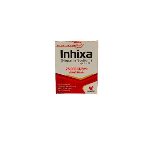 Inhixa 25000iu 5ml Injection Side Effects Buy Online ₨ 1 343