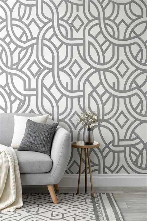 Geometric Pattern Design In Modern Interior Stock Image Image Of Interior Render 370092529