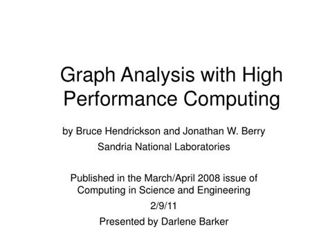Ppt Graph Analysis With High Performance Computing Powerpoint