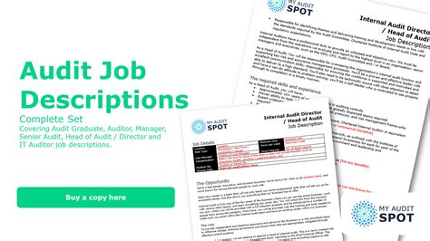 Internal Audit Job Descriptions My Audit Spot