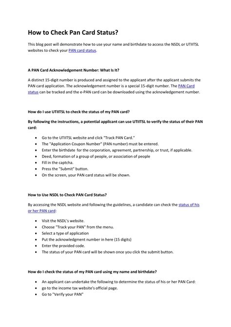 PPT How To Check Pan Card Status PowerPoint Presentation Free Download ID