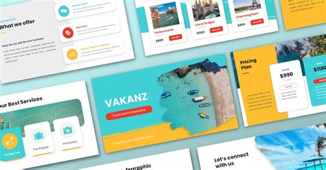 Vakanz — Шаблон Powerpoint для туристического Агентство Шаблоны презентаций Включая бизнес и