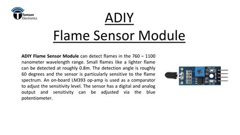 Ppt Adiy Flame Sensor Module Tomson Electronics Powerpoint Presentation Id 13283461