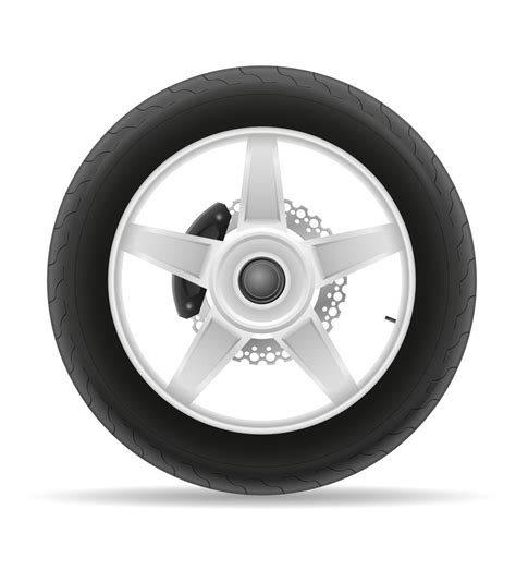 Motorcycle Wheel Tire From The Disk Vector Illustration 511116 Vector