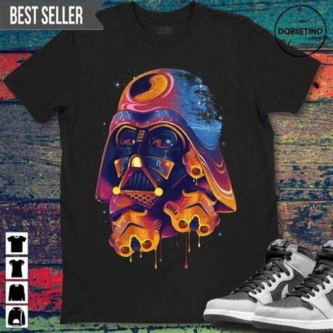 Star Wars Darth Vader Trooper Helmets Psychedelic Drip Movie Tshirt